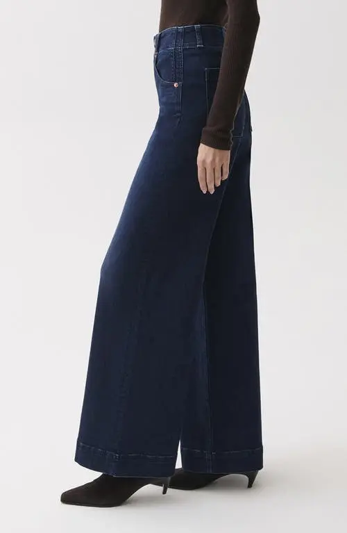 PISTOLA Lana Double Button High Waist Wide Leg Jeans