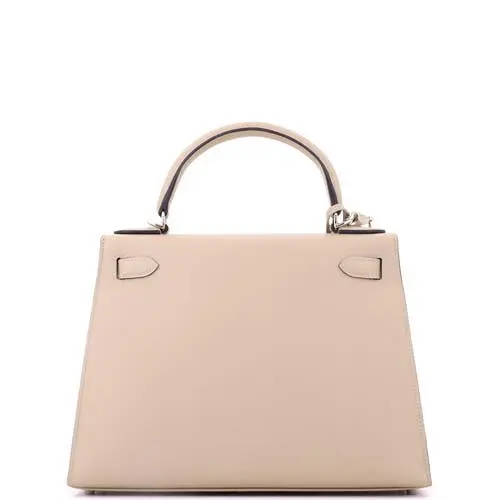 Hermès Kelly Handbag Light Epsom With Palladium Hardware 28