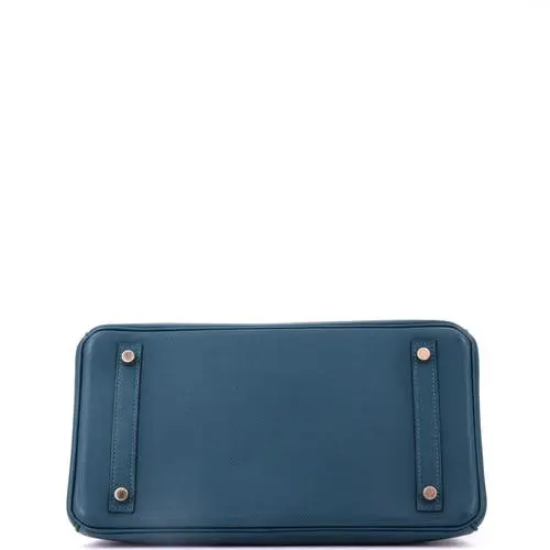 Hermès Birkin Handbag Epsom With Gold Hardware 30 - Blue
