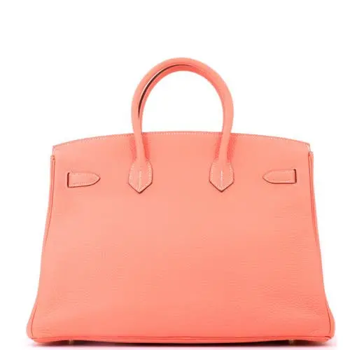 Hermès Birkin Handbag Pink Clemence With Gold Hardware 35