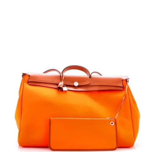 Hermès Herbag Cabine Toile And Leather