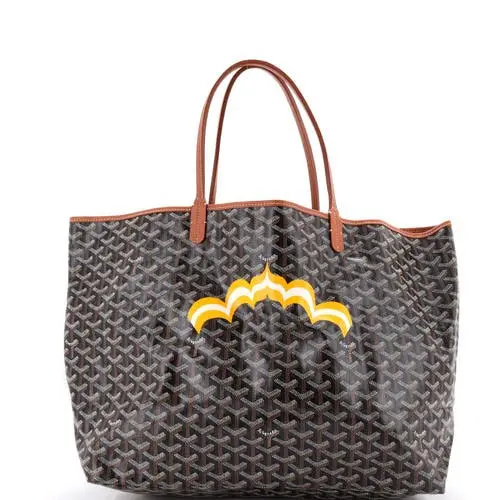 Goyard Saint Louis Tote Printed Coated Canvas Gm - Brown
