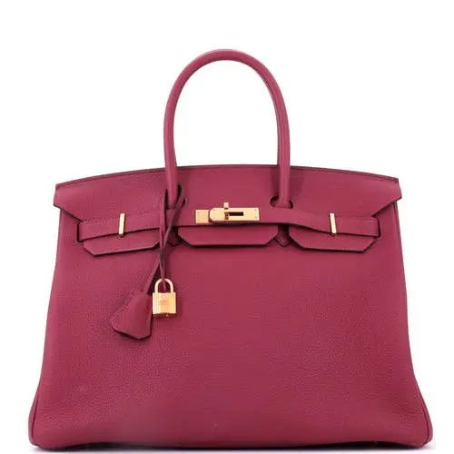 Hermès Birkin Handbag Togo With Gold Hardware 35 - Red