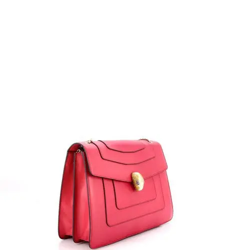 BVLGARI Serpenti Forever Square Shoulder Bag Leather Large