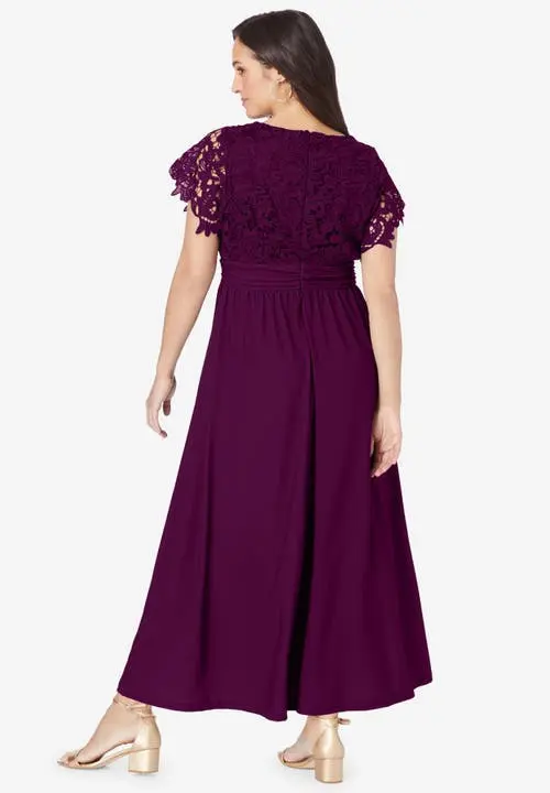 JESSICA LONDON Lace Maxi Dress