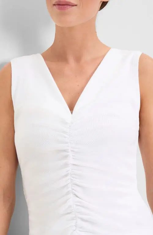 Michael Stars Lune Shirred Front Tank - White