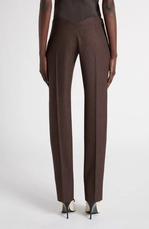 Alexander McQueen Striped Wool Cigarette Trousers