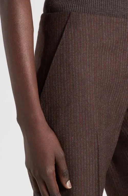 Alexander McQueen Striped Wool Cigarette Trousers