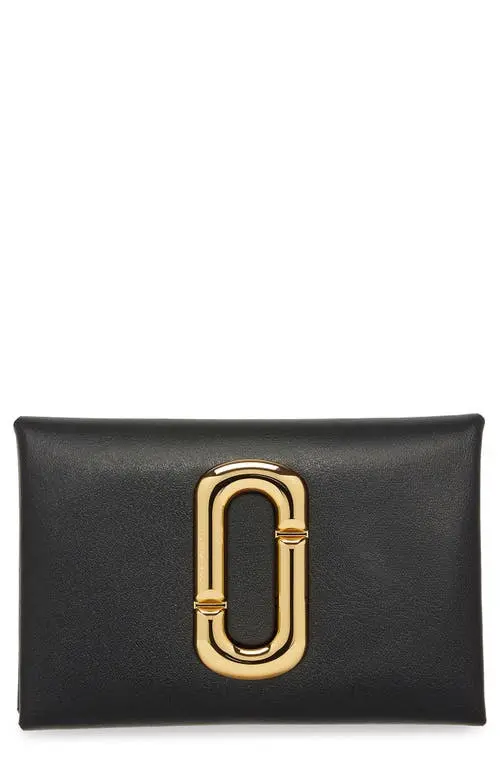 Marc Jacobs Scene Snap Leather Card Holder - Black