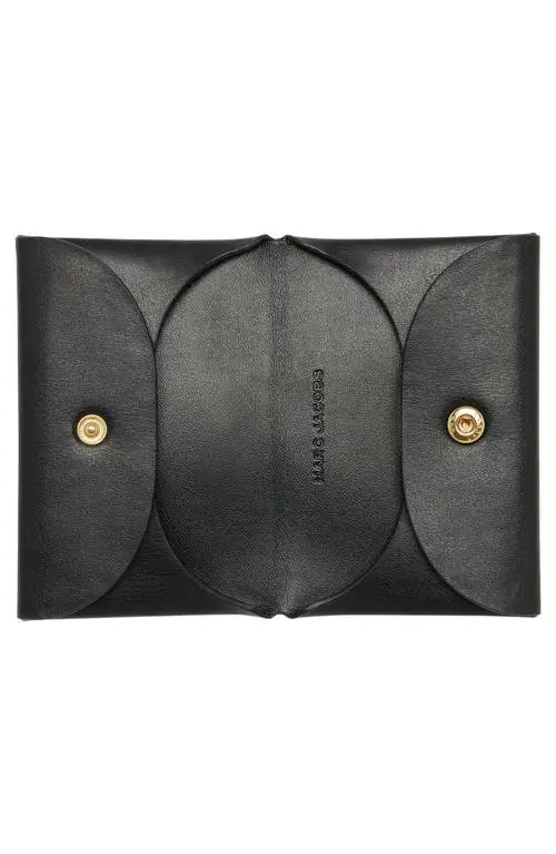 Marc Jacobs Scene Snap Leather Card Holder - Black