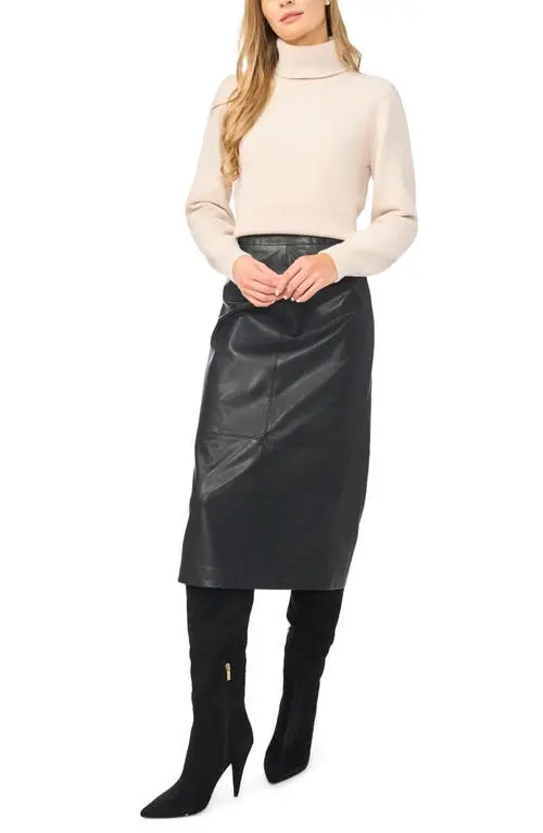Ted Baker London Salma Leather Midi Skirt