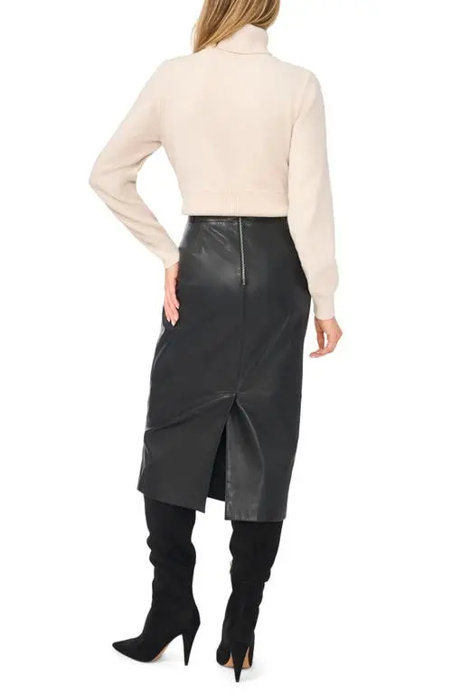 Ted Baker London Salma Leather Midi Skirt