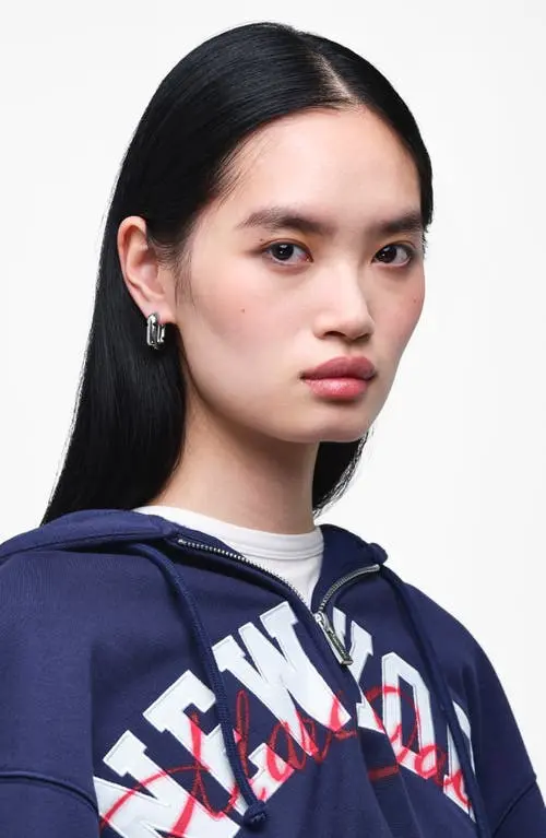 Marc Jacobs Pop J Marc Huggie Hoop Earrings - Silver