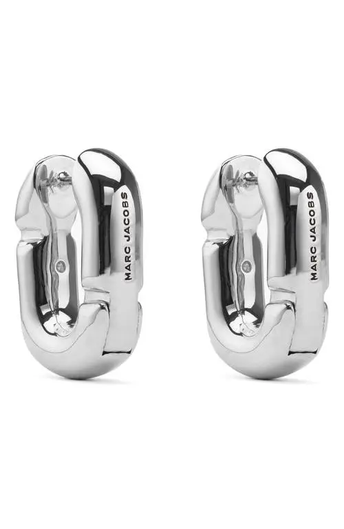 Marc Jacobs Pop J Marc Huggie Hoop Earrings - Silver