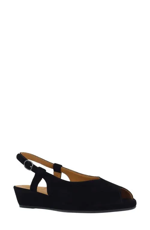 L'AMOUR DES PIEDS Brisella Slingback Wedge Sandal - Black