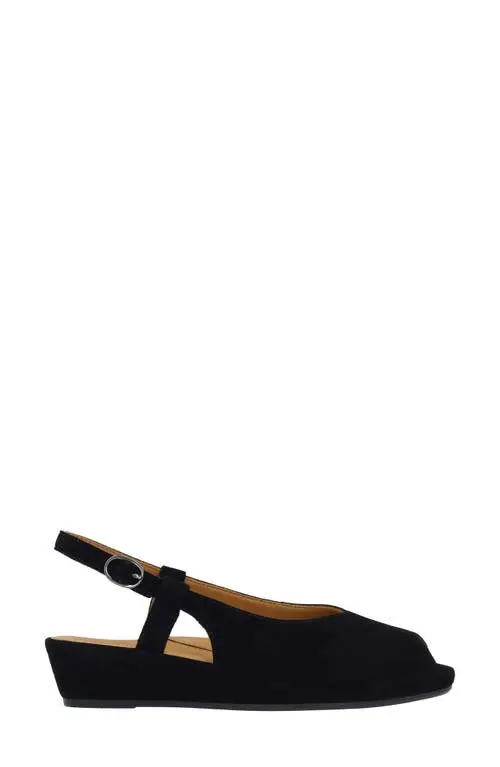L'AMOUR DES PIEDS Brisella Slingback Wedge Sandal - Black