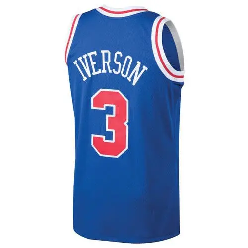 Mitchell & Ness Allen Iverson Philadelphia 76ers 1996/97 Hardwood Classics Throwback Swingman Jersey - Royal