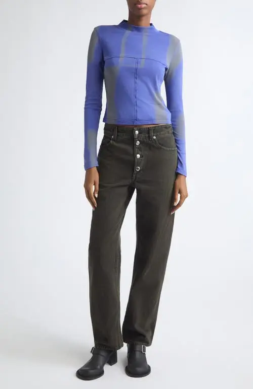 Eckhaus Latta Shadow Double Waist Straight Leg Jeans