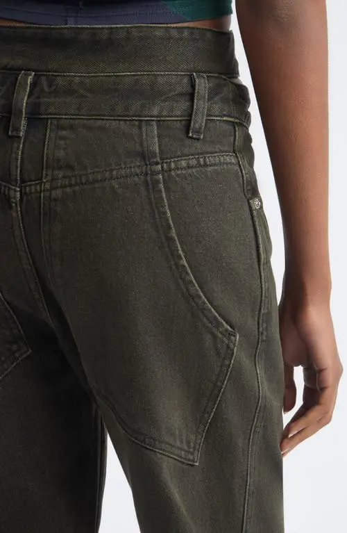 Eckhaus Latta Shadow Double Waist Straight Leg Jeans