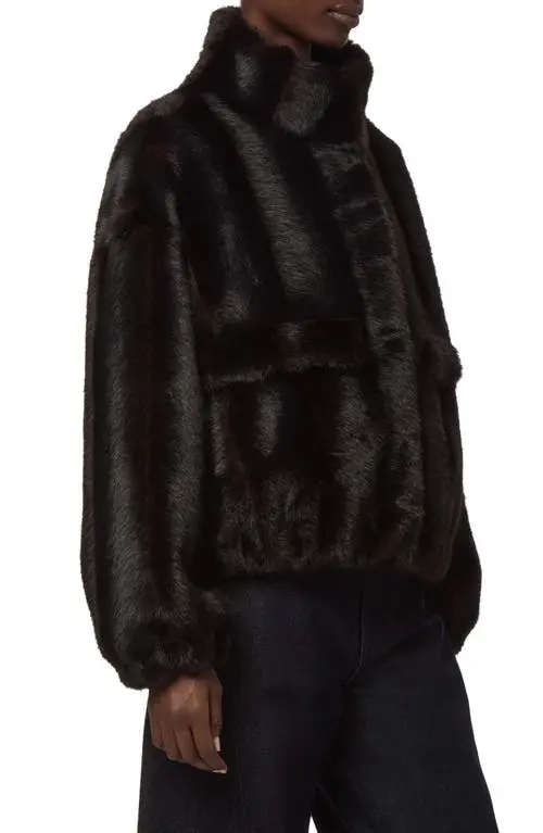 Apparis Iris Shaved Faux Mink Bomber Jacket
