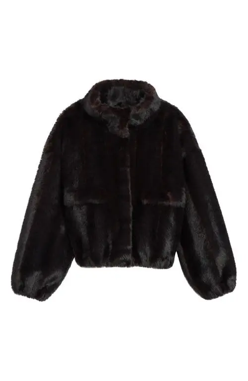 Apparis Iris Shaved Faux Mink Bomber Jacket