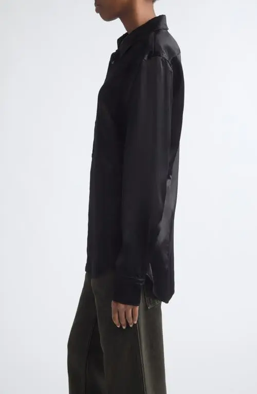 Eckhaus Latta Molten Satin Button-down Shirt