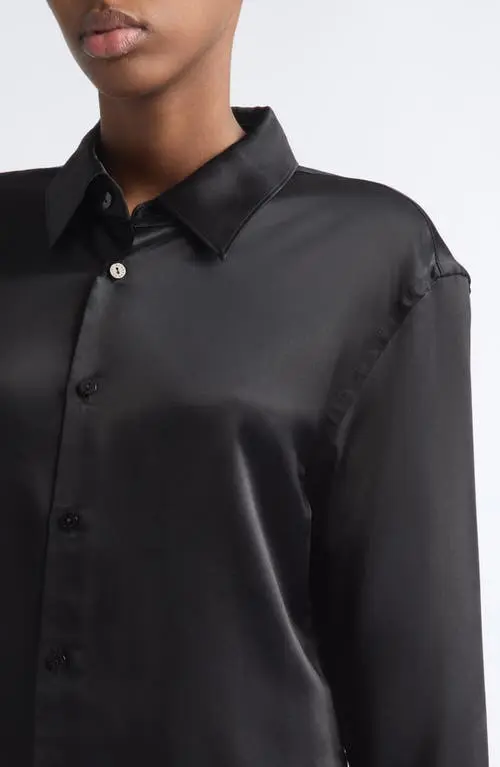 Eckhaus Latta Molten Satin Button-down Shirt