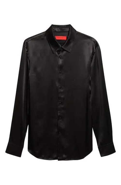 Eckhaus Latta Molten Satin Button-down Shirt