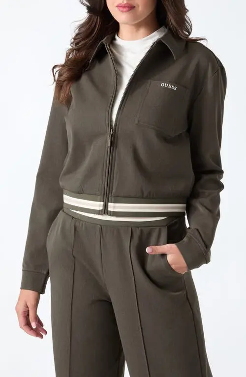 Guess Goliarda Full Zip Jacket - Medium Brown