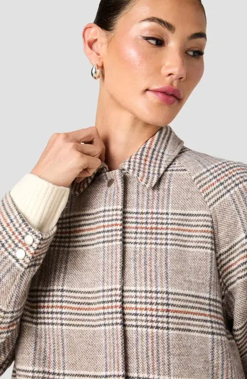 French Connection Sutton Plaid Tailored Coat