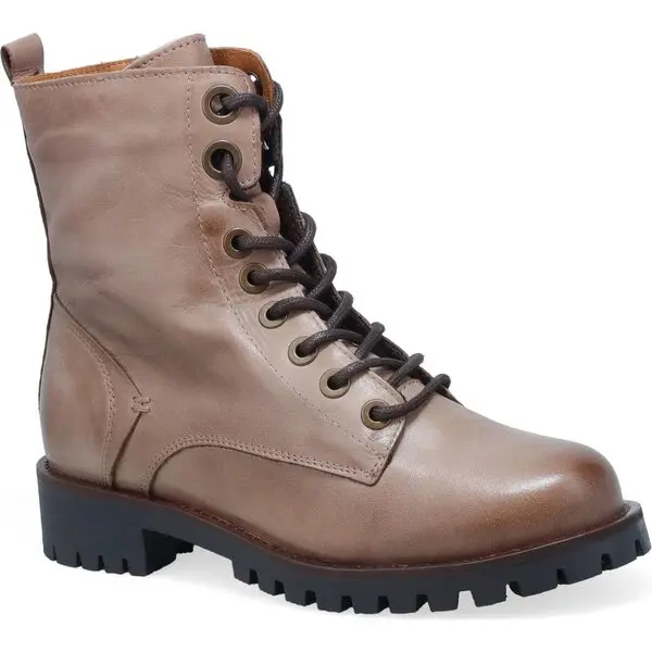 Miz Mooz Amirah Lace-up Platform Bootie - Beige