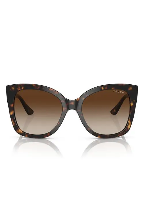 VOGUE Vo5338s 54mm Square Sunglasses - Dark Havana/brown Gradient