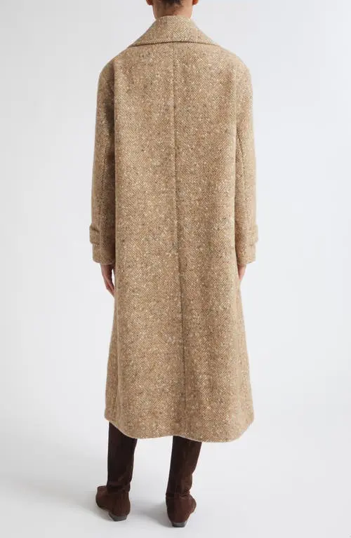 Herno Alpaca Blend Herringbone Trench Coat