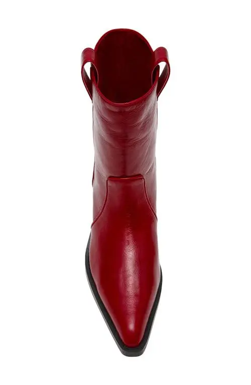 Steve Madden Vinny Leather Boot - Red Leather
