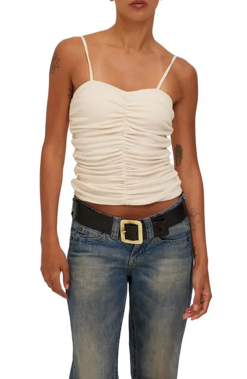 PROJECT SOCIAL T Backstage Ruched Jersey Camisole - Cream