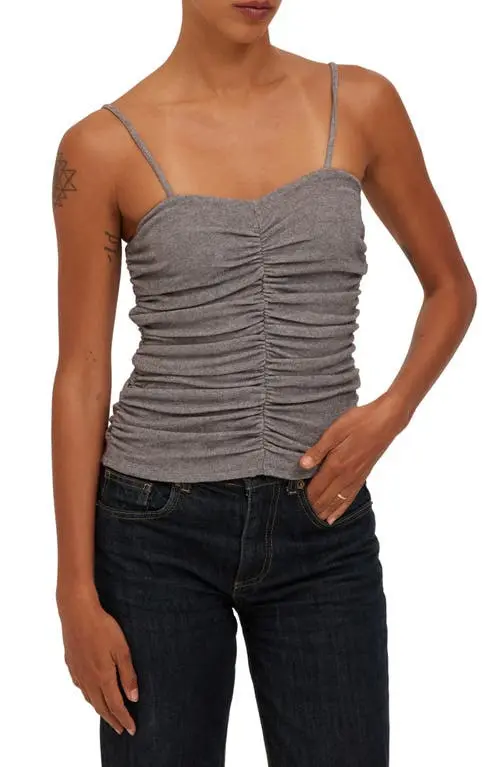 PROJECT SOCIAL T Backstage Ruched Jersey Camisole - Htgrey