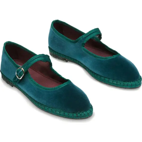 FLABELUS Leonor Mary Jane Flat - Green