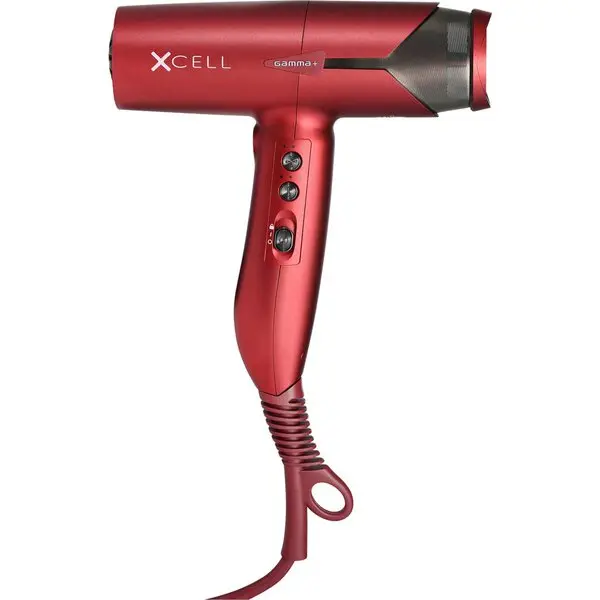 GAMMA + Xcell Ultra-lightweight Ionic Hair Dryer - Matte Red