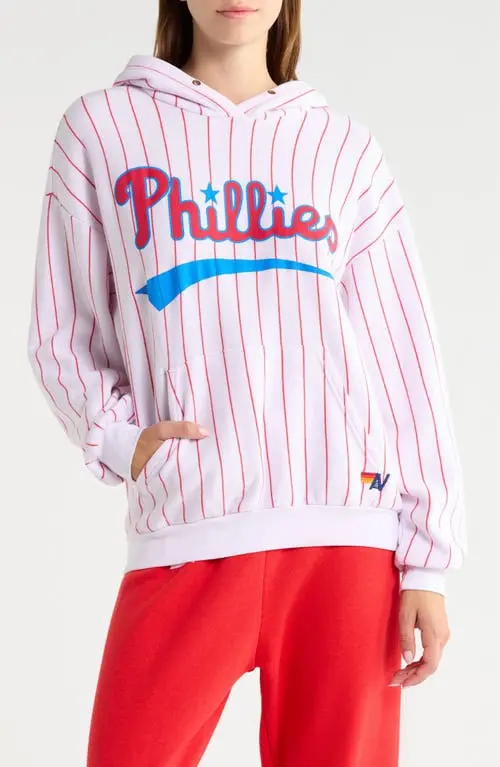 Aviator Nation Philadelphia Phillies Graphic Hoodie - White/red