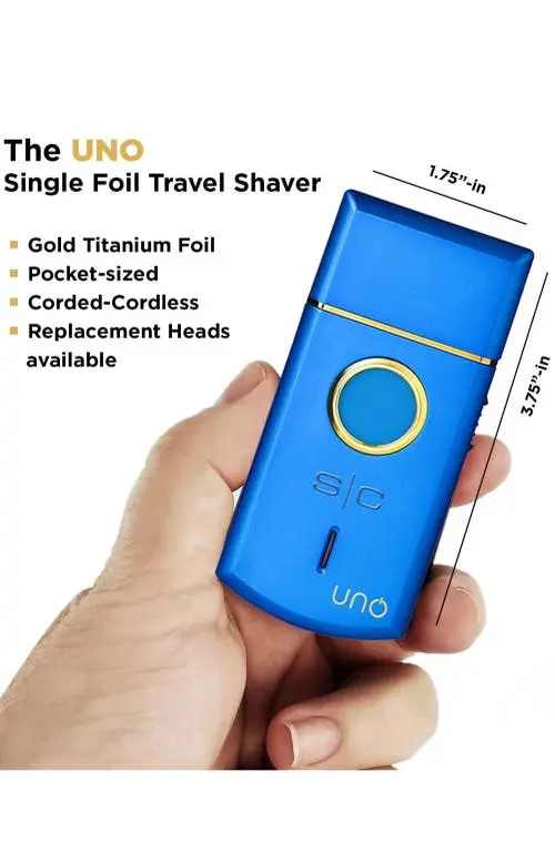 STYLECRAFT Uno Compact Cordless Single Foil Shaver - Blue