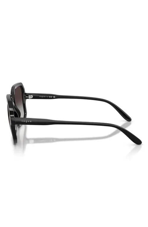 VOGUE 55mm Vo5696s Square Sunglasses - Black/grey Gradient