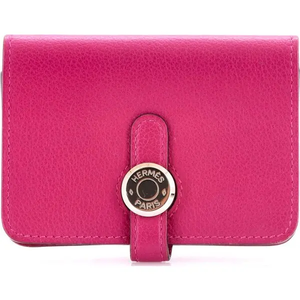 Hermès Dogon Card Holder Evercolor - Pink