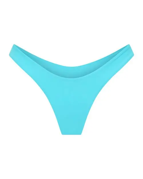 VACAY SWIMWEAR Positano High Cut Bikini Bottom - Aqua