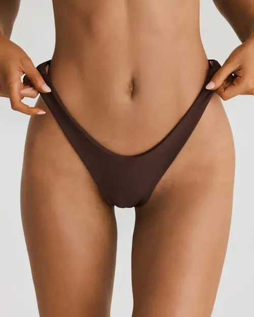 VACAY SWIMWEAR Positano Swim Bottom - Chocolate