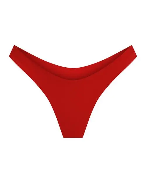 VACAY SWIMWEAR Positano High Cut Bikini Bottom - Cincinnati Red