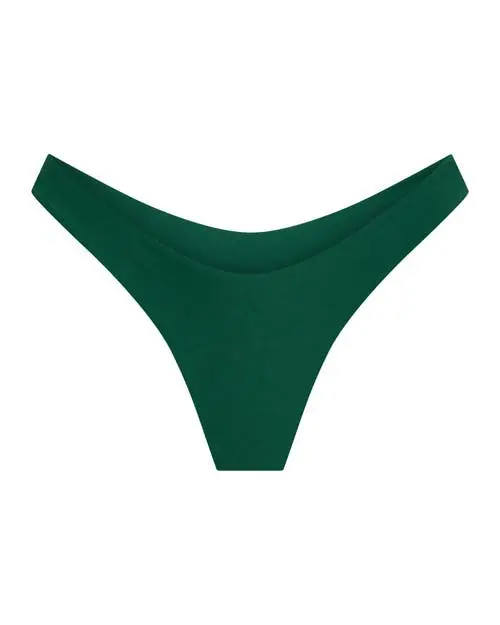 VACAY SWIMWEAR Positano High Cut Bikini Bottom - Emerald