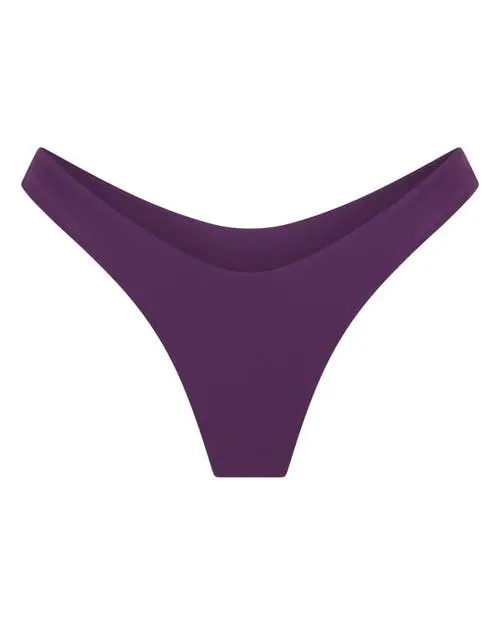 VACAY SWIMWEAR Positano High Cut Bikini Bottom - Plum