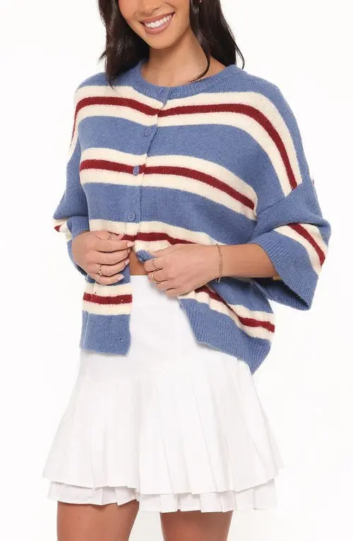 PETAL & PUP Lilith Striped Button-up Sweater