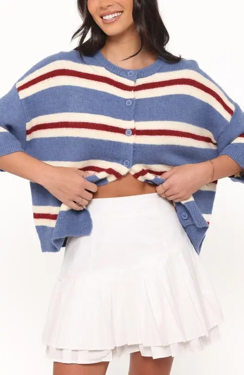 PETAL & PUP Lilith Striped Button-up Sweater