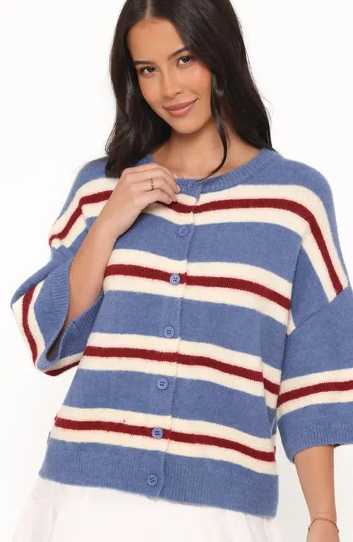 PETAL & PUP Lilith Striped Button-up Sweater